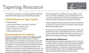 Tapering Guidelines - Safer Prescribing Toolkit