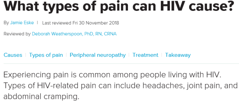 What Types of Pain Can HIV cause? - Safer Prescribing Toolkit