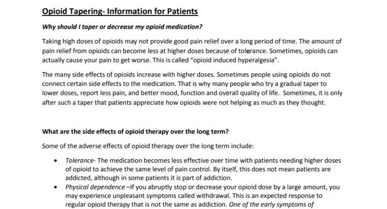 Tapering Guidelines - Safer Prescribing Toolkit