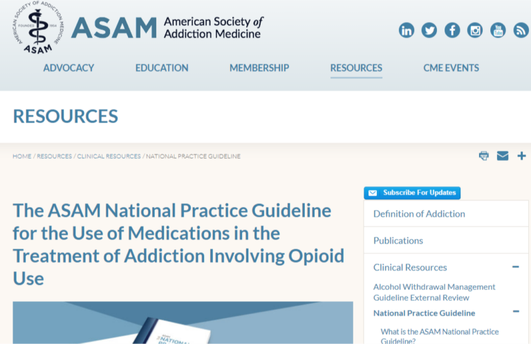 The ASAM National Practice Guide for the Treatment of Opioid Use ...