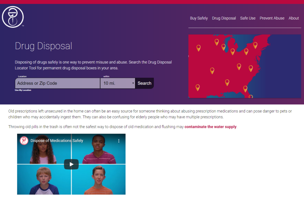 Drug disposal locator - Safer Prescribing Toolkit