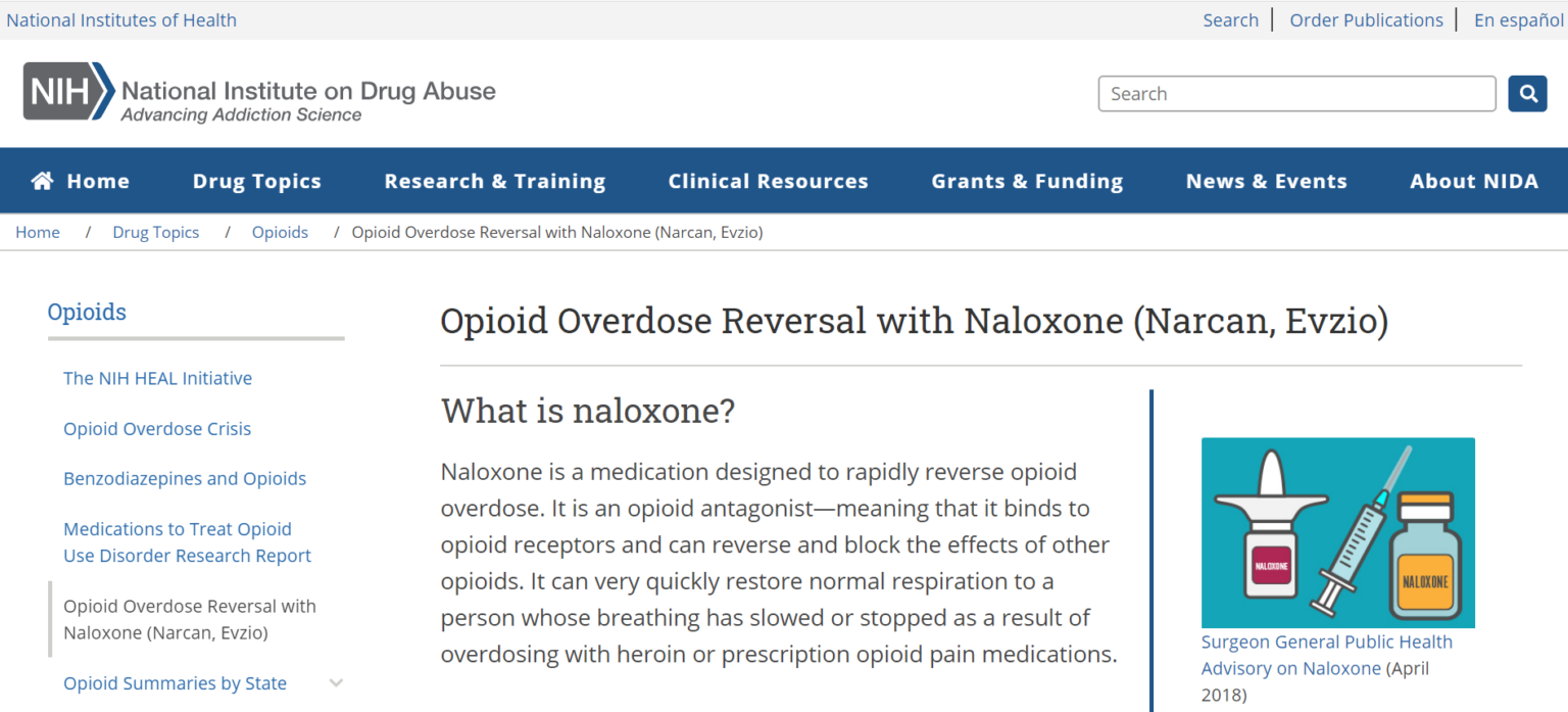 Opioid Overdose Reversal with Naloxone (Narcan, Evzio) - Safer ...