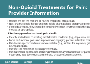 Non-Opioid Options - Safer Prescribing Toolkit