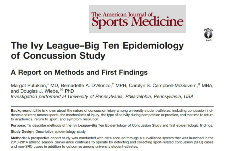 The Ivy League-Big Ten Epidemiology of Concussion Study: A Report on ...